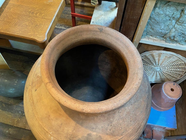 Large Scale Greek Terracotta Water Urn Jar For Sale at 1stDibs