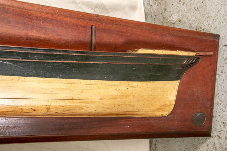 Large Scale Half Hull Model of a Two Masted Ship at 1stDibs