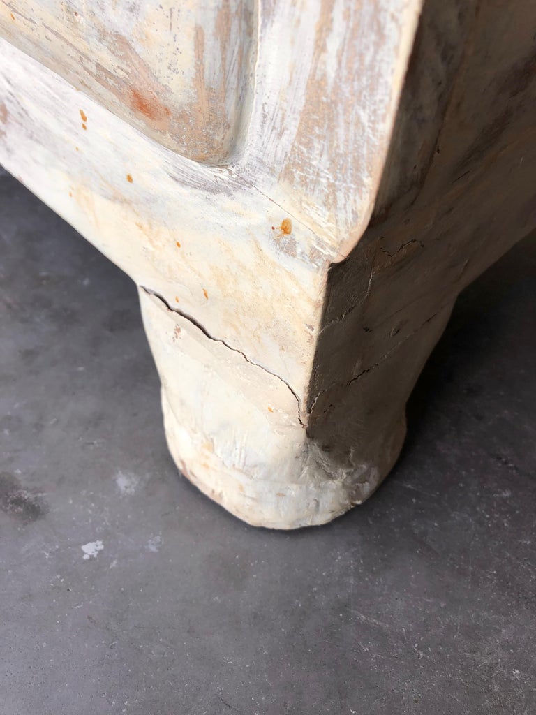 Large Scale Hand Carved Solid Wood Thai Elephant Bench or Accent Table ...