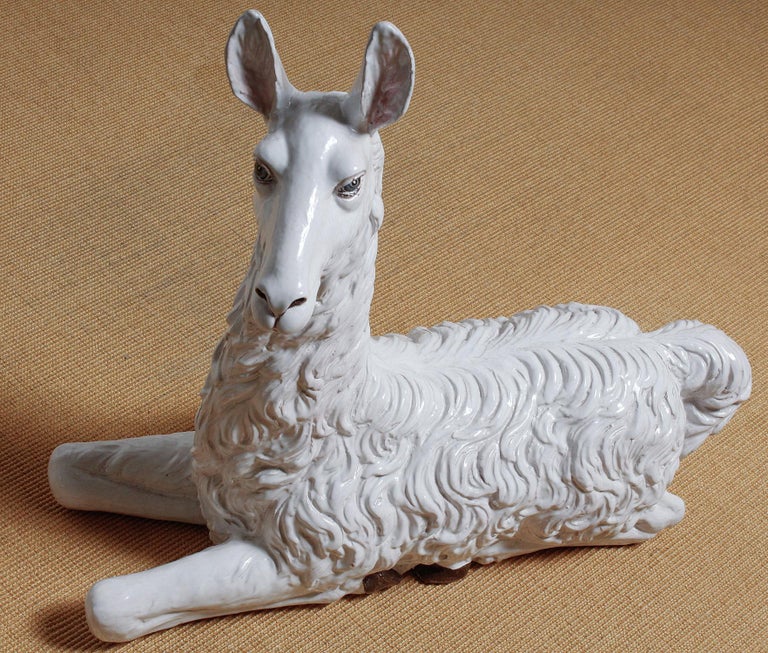 Large-Scale Hand Painted, Glazed Ceramic Llama, Italy, circa 1970 at ...
