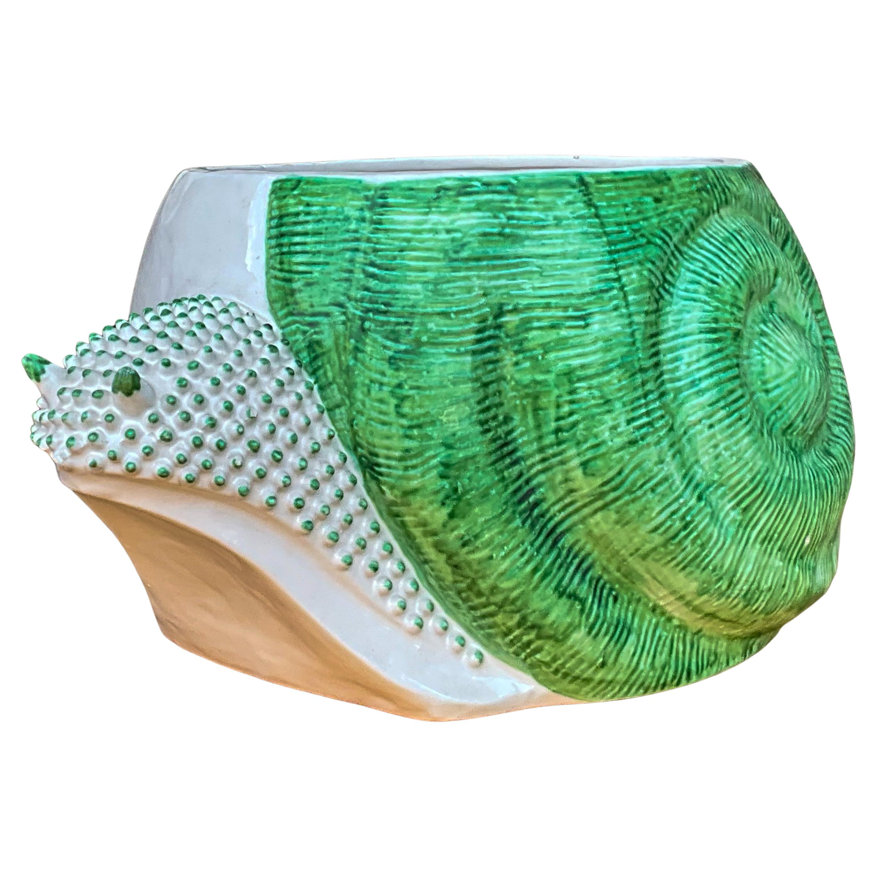 Large Scale Hollywood Regency Italian Knobby Glazed Italian Snail ...