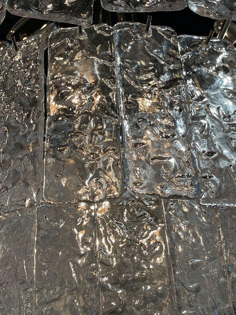 Large Scale Impressive Murano Waterfall Chandelier For Sale at 1stDibs