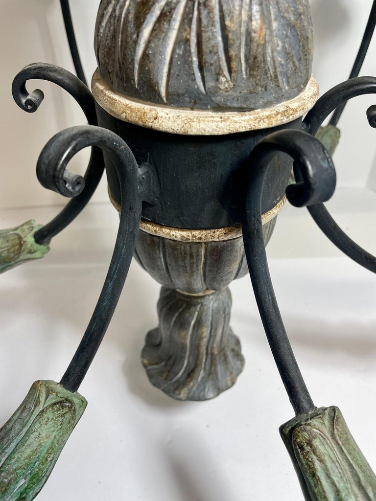 Large Scale Italian Carved Wood Monkey Chandelier at 1stDibs