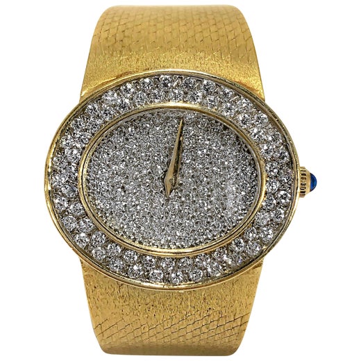 Marvelous Bueche Girod 18K Gold Ladies Watch With Diamonds at 1stDibs ...