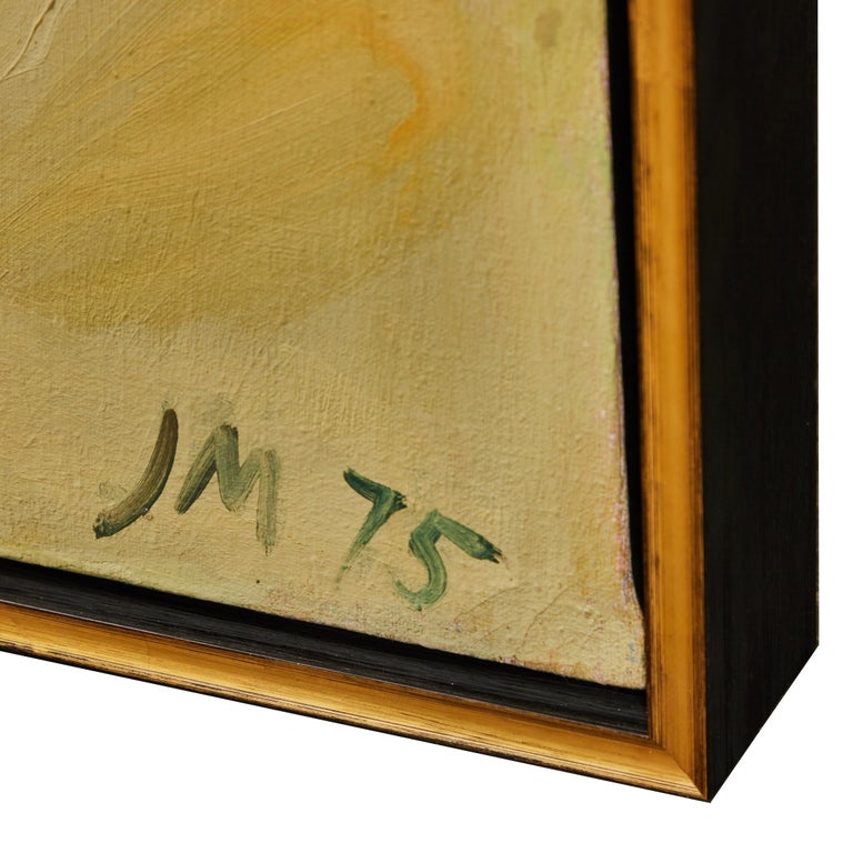 Large Scale Landscape Oil Painting of Single Palm, c. 1970s by Artist ...