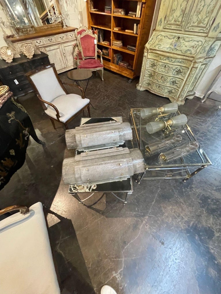 Large Scale Layered Murano Glass Smoke Colored Wall Sconces For Sale at ...