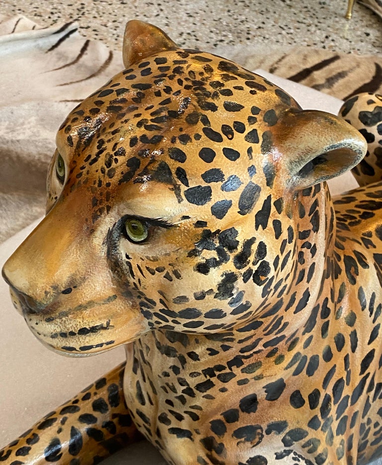 Large Scale Leopard Figure For Sale at 1stDibs | large leopard statue ...