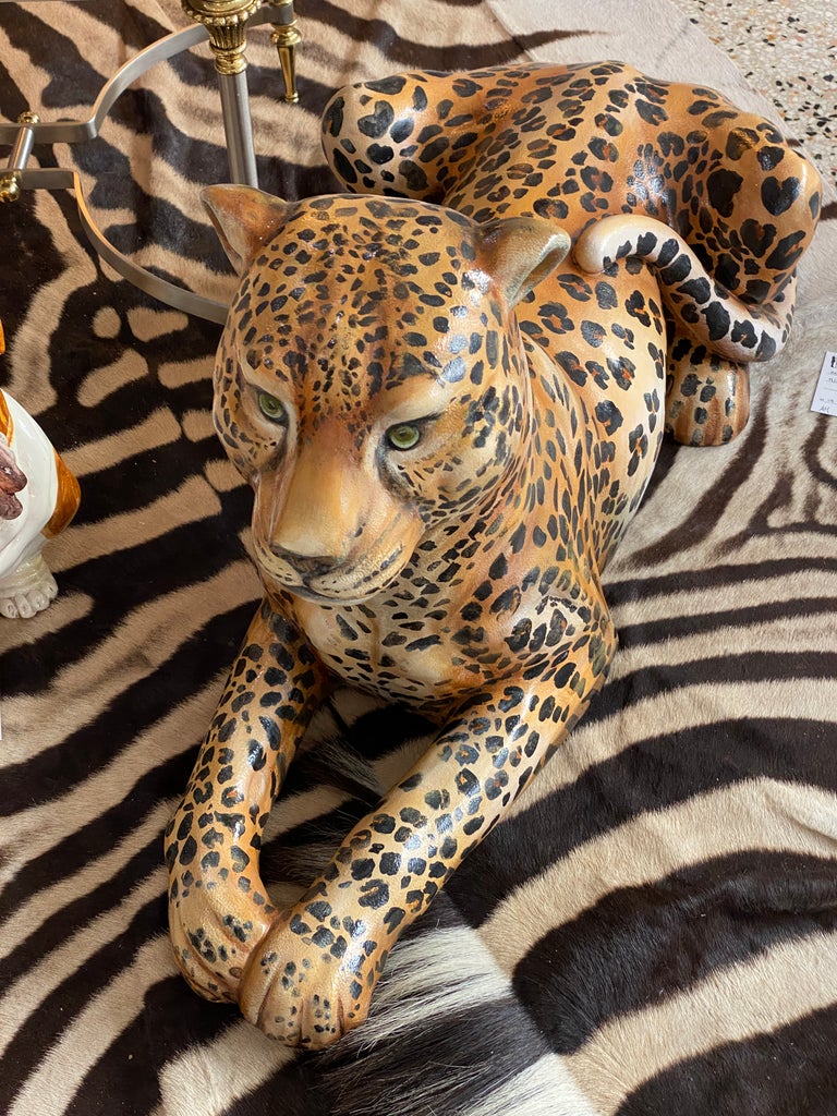 Large Scale Leopard Figure For Sale at 1stDibs | large leopard statue ...