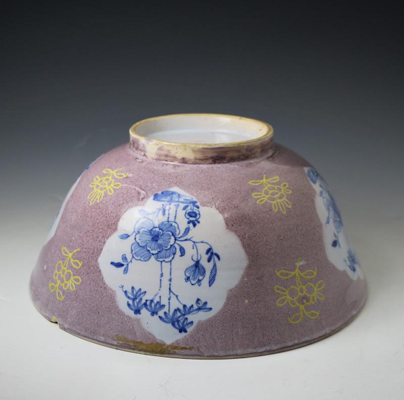 Large Scale London Delft Bowl, 1750 For Sale at 1stDibs