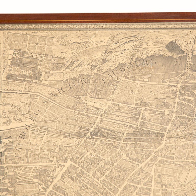 Large Scale Map of Paris at 1stDibs