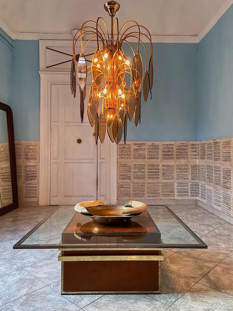 Large Scale Mid-Century Modern Murano Glass Chandelier Attributed to ...