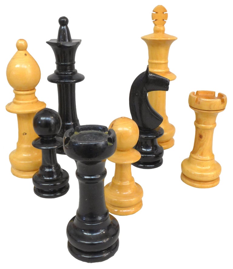 Large Scale Mixed Woods Chess Set with Folding Storage Board For Sale ...