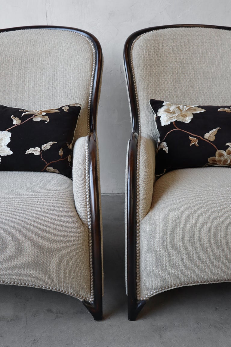 Large Scale Pair of Lounge Chairs For Sale at 1stDibs