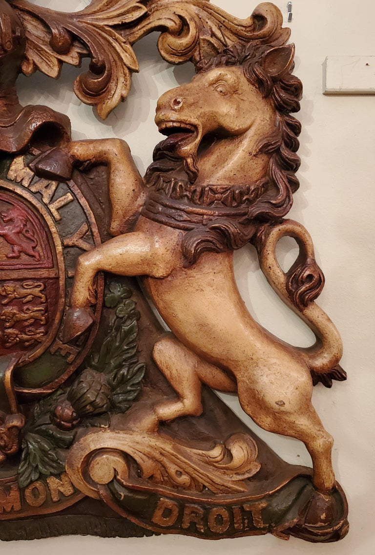 Large Scale Papier-Mache Heraldic Coat of Arms at 1stDibs