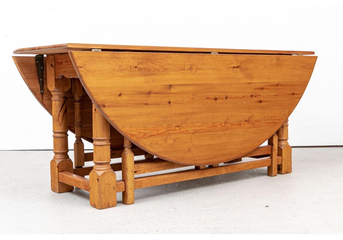Large Scale Pine Gate Leg Drop-Leaf Dining Table at 1stDibs | pine drop ...