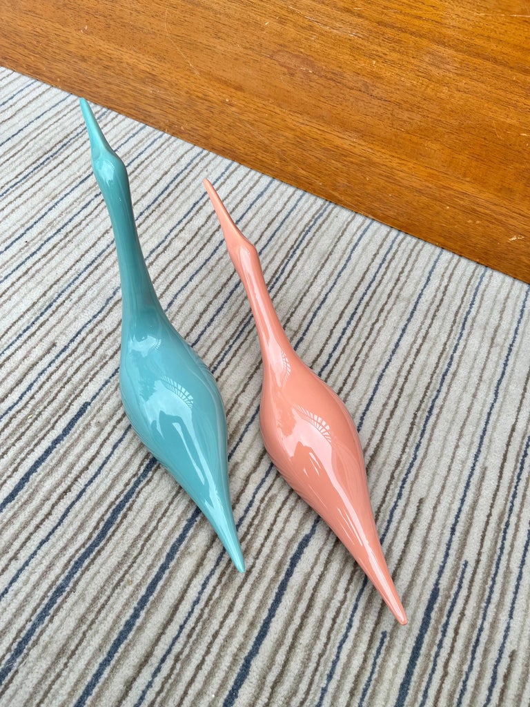 Large Scale Postmodern Ceramic Birds Figurines Jaru Art Pottery of ...