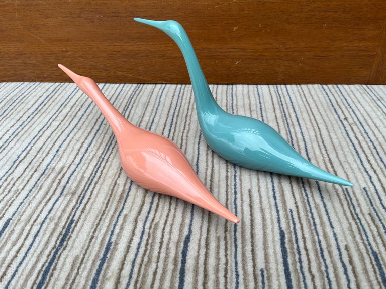Large Scale Postmodern Ceramic Birds Figurines Jaru Art Pottery of ...