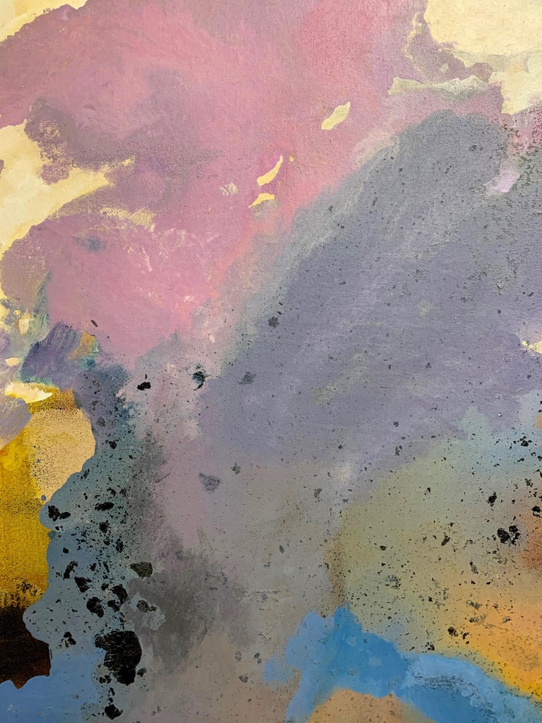 Large-Scale Signed Abstract Painting, 1970s For Sale at 1stDibs