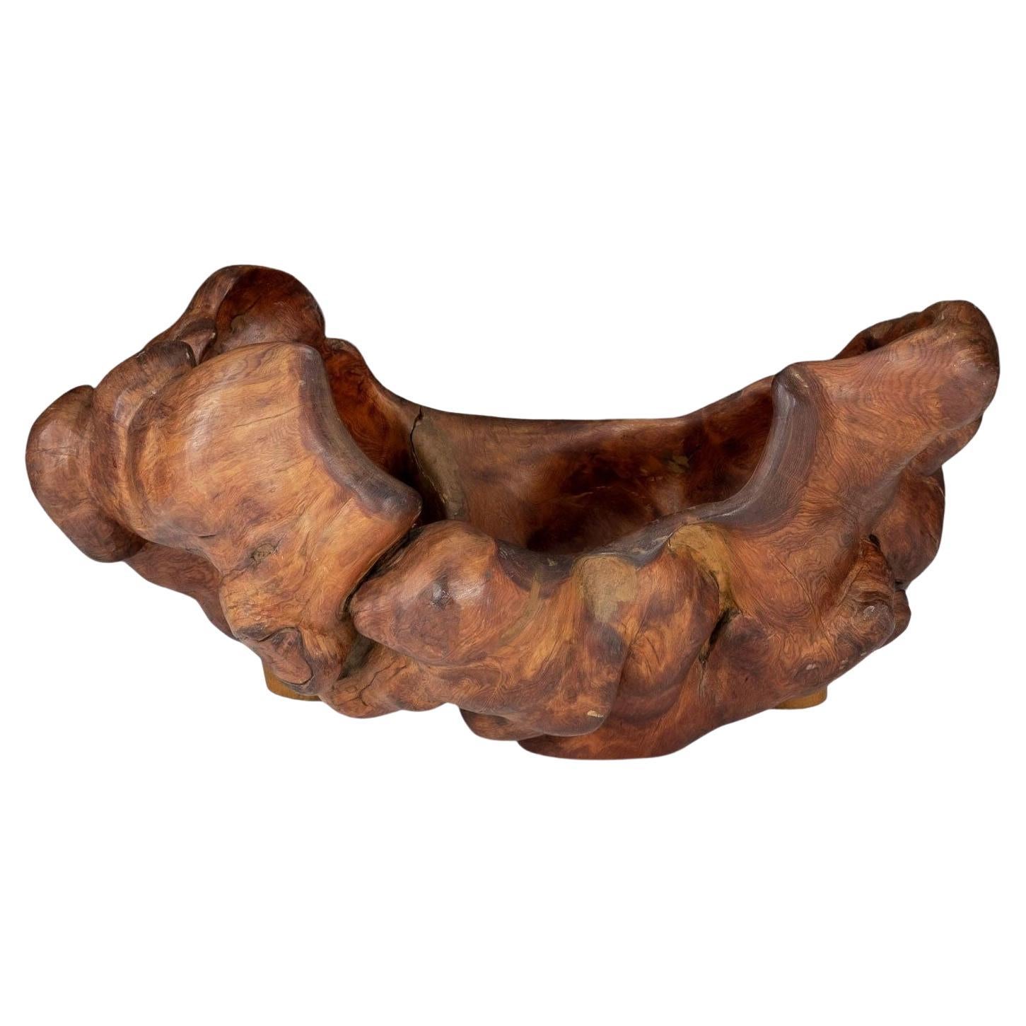 19th Century Swedish Root Wood Bowl For Sale at 1stDibs