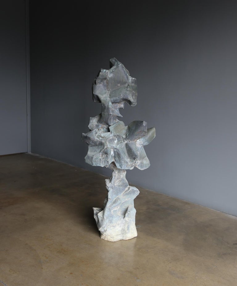 Large Scale Verdigris Copper Abstract Sculpture, circa 1970 at 1stDibs