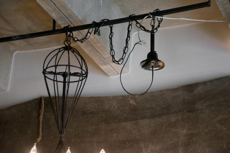 Large-Scale Vintage Wire Formed Chandelier at 1stDibs