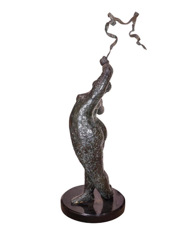 Large Scale Whimsical Dancing Lady Bronze Rick Rowley For Sale at 1stDibs