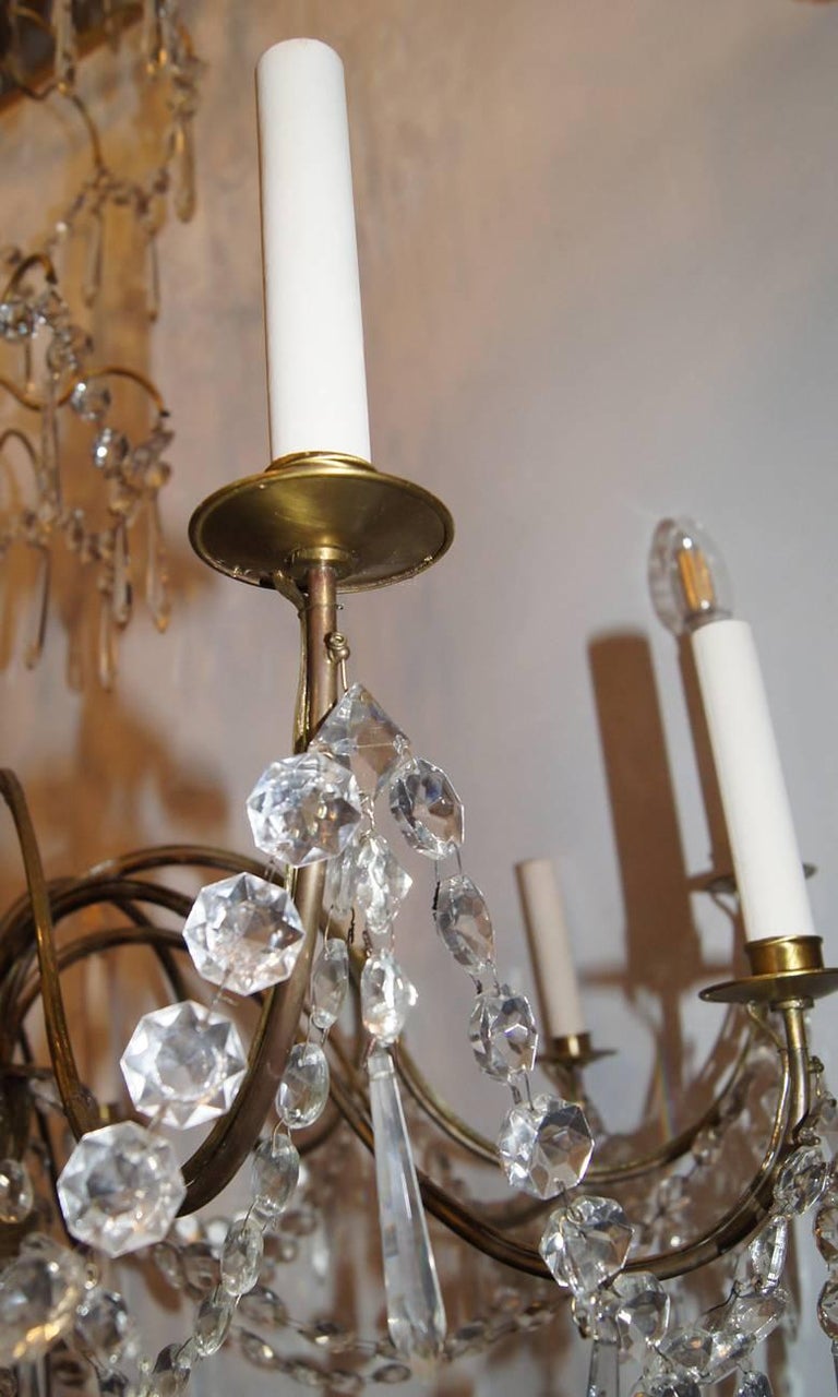 Large Scandinavian Crystal Chandelier at 1stDibs