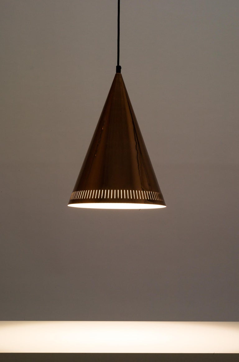 Large Scandinavian Modern Copper Cone Pendant Light by Falkenbergs ...