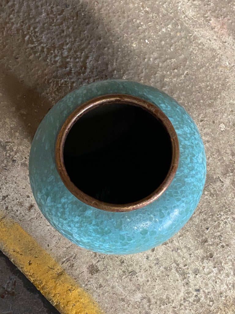 Large Scheurich West Germany Speckled Art Pottery Vase For Sale at 1stDibs