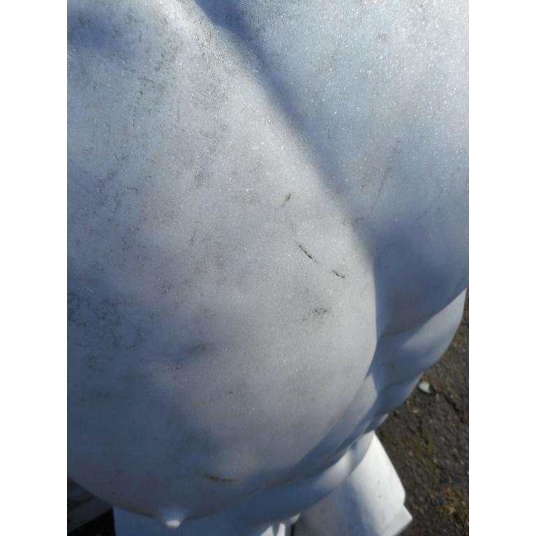 Large Sculpted Male Torso Marble Statue For Sale at 1stDibs