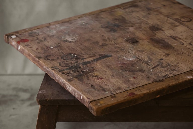 Large Sculptor's Table From France, Circa 1950 For Sale at 1stDibs