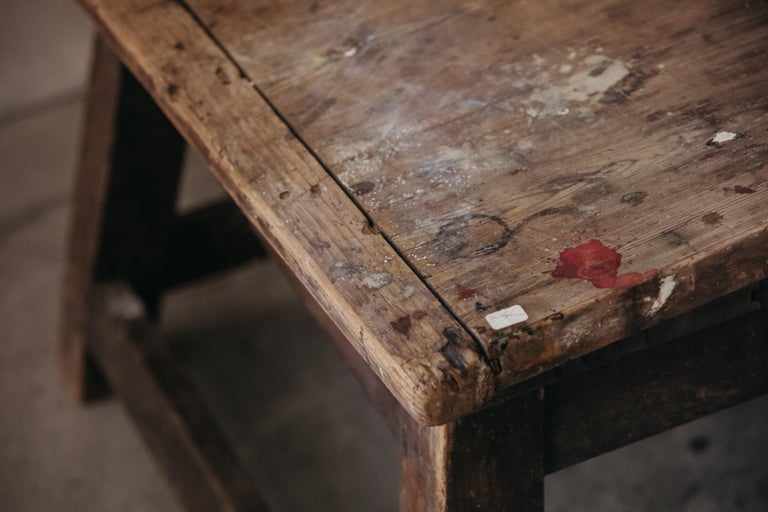 Large Sculptor's Table From France, Circa 1950 For Sale at 1stDibs