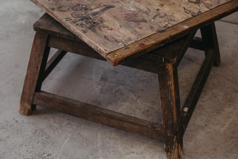 Large Sculptor's Table From France, Circa 1950 For Sale at 1stDibs