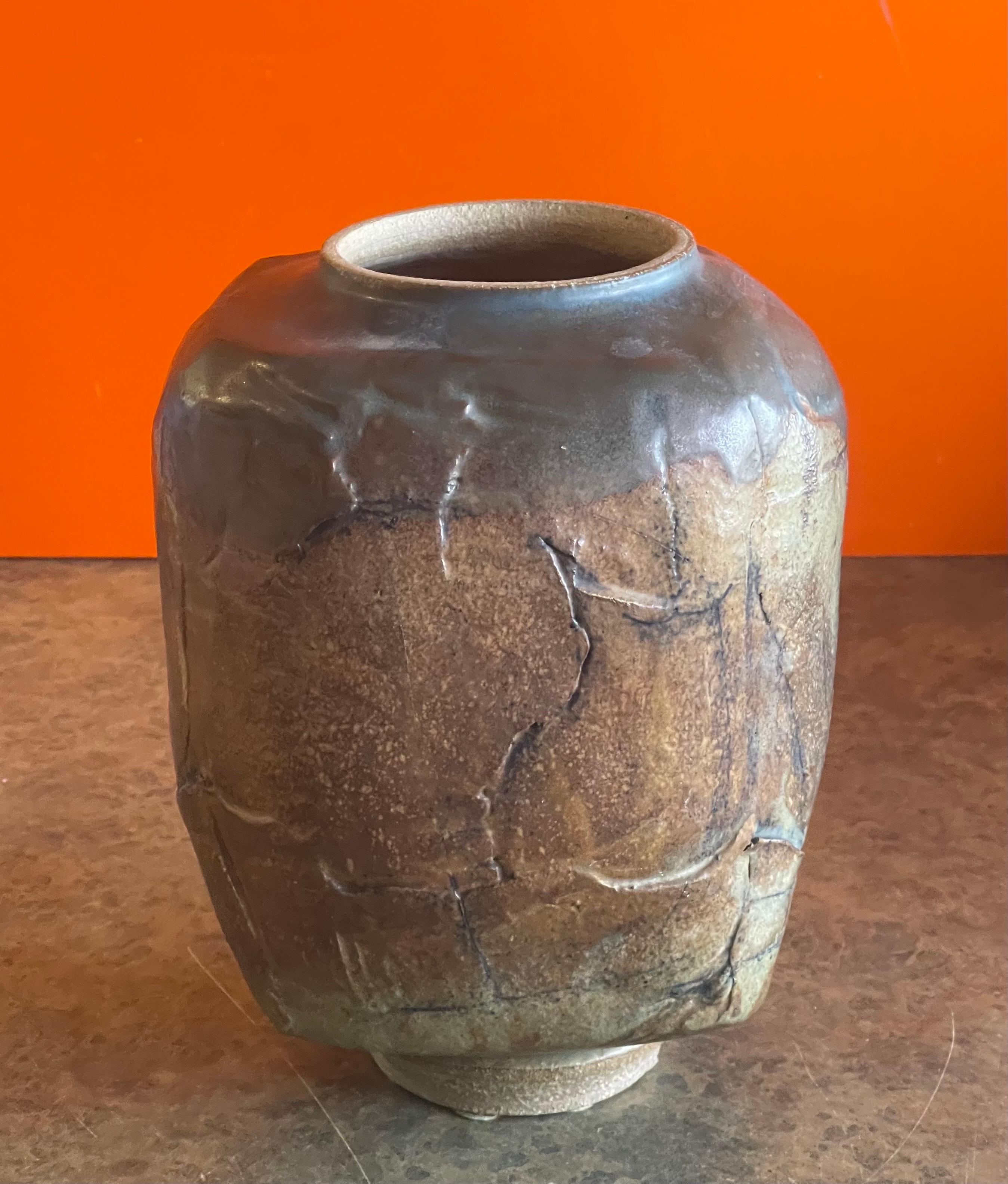 Large Sculptural Studio Ceramic Vase by Joel Edwards For Sale at 1stDibs