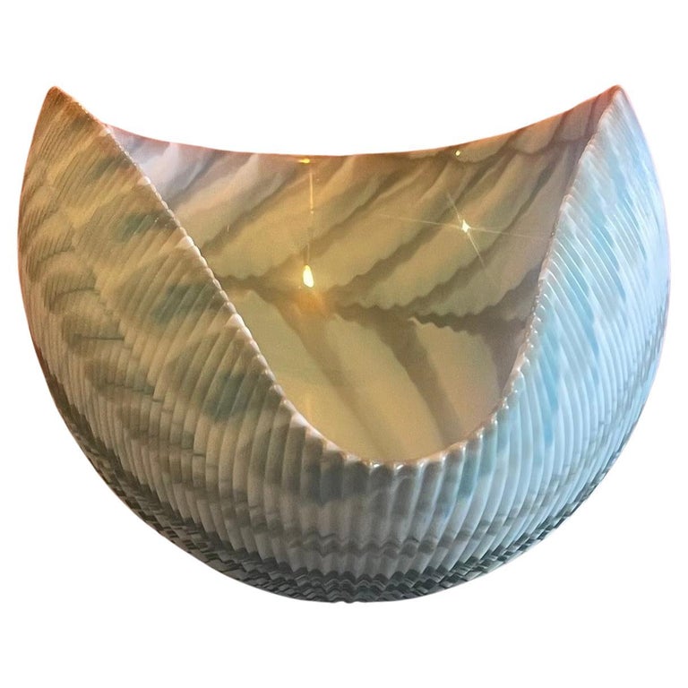 Large "Seashell" Shaped Centerpiece Bowl by Yalos for Murano Glass For ...