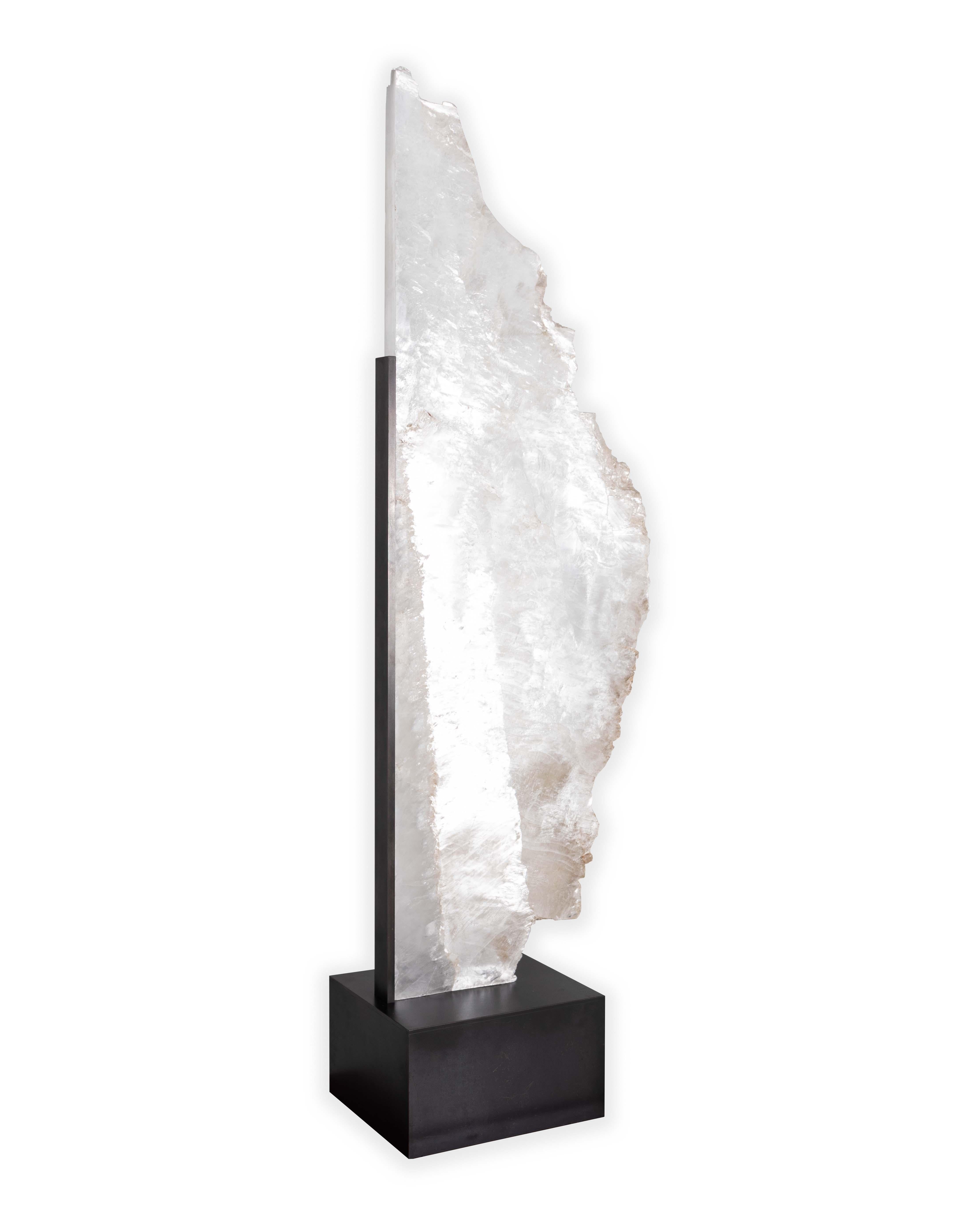 Large Selenite Live Edge Sculpture at 1stDibs