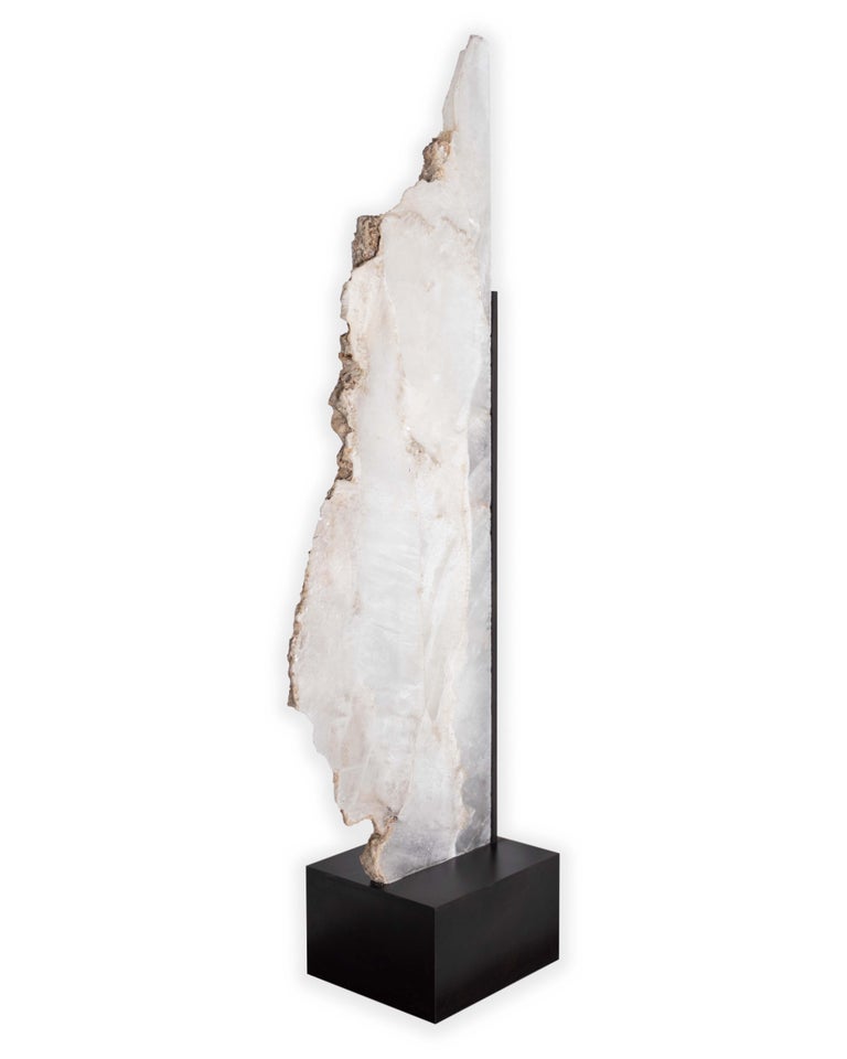 Large Selenite Live Edge Sculpture at 1stDibs