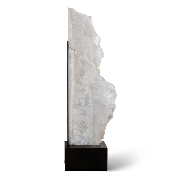 Large Selenite Live Edge Sculpture For Sale at 1stDibs