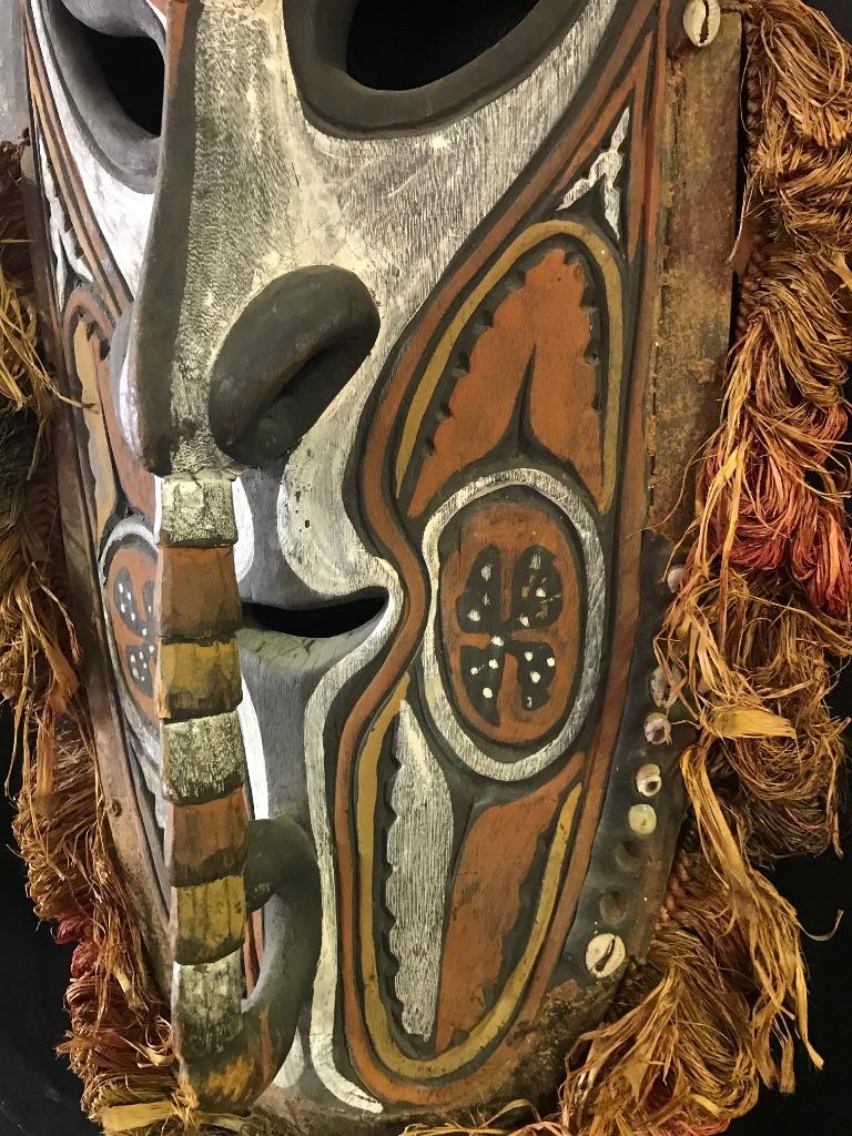 Large Sepik River Tribe Carved Wood Mask from Papua New Guinea at ...