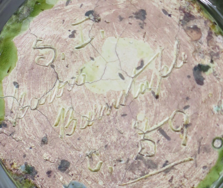 Large Sgraffito Fish Vase pottery by W L Baron of Barnstaple Devon ...