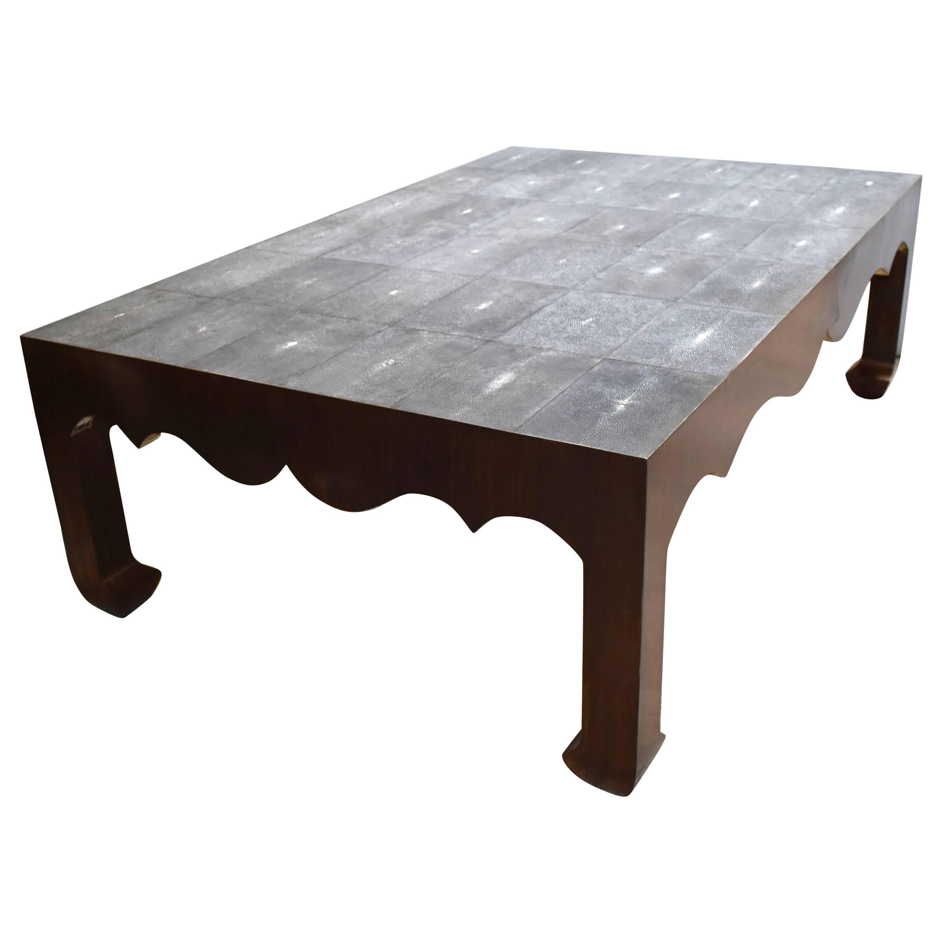Large Shagreen Coffee Table at 1stDibs | shagreen coffee tables