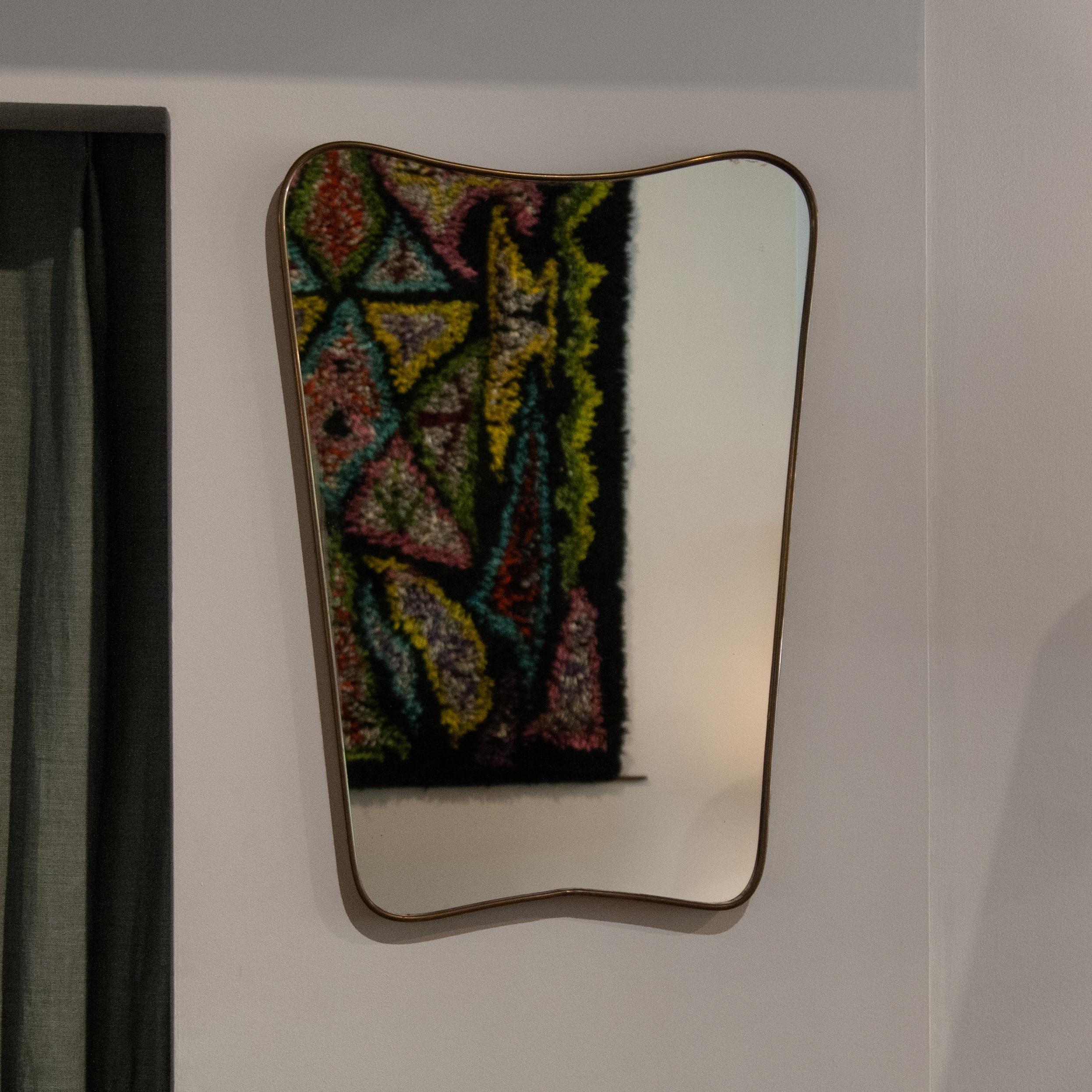 Large Shield Shaped Mirror by Gio Ponti, Italy, 1950s For Sale at 1stDibs