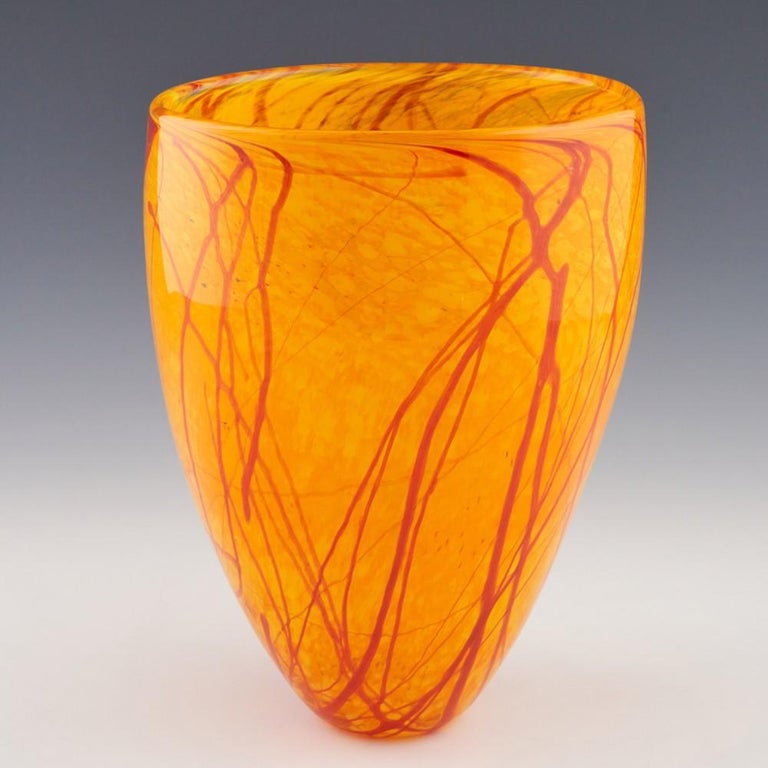 Large Siddy Langley Open Maple Pattern Vase For Sale at 1stDibs