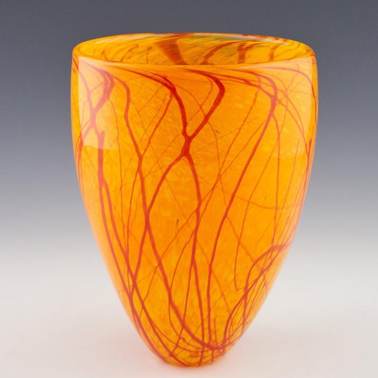 Large Siddy Langley Open Maple Pattern Vase For Sale at 1stDibs