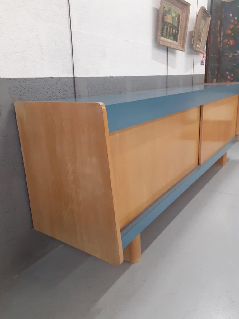 Large Sideboard in Ash and Formica circa 1950 For Sale at 1stDibs