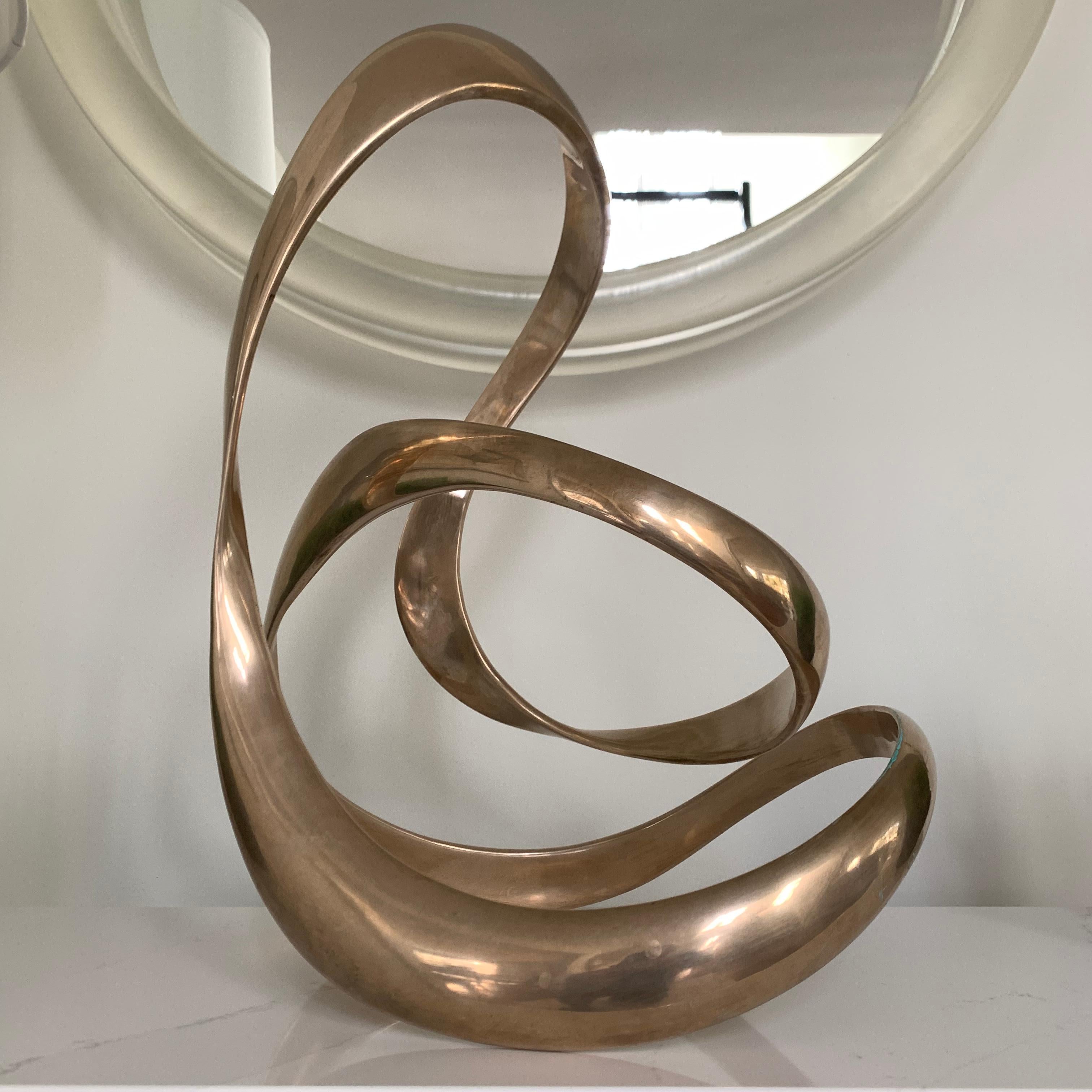 Large Signed Abstract Brass Sculpture by Tom Bennett, "e'88" 1988 at ...