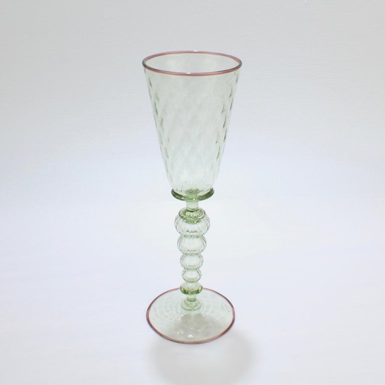 Large Signed Alan Goldfarb American Art Glass Venetian Style Glass ...