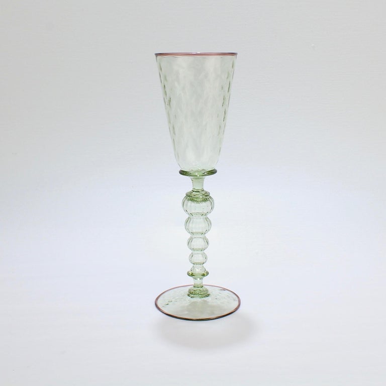 Large Signed Alan Goldfarb American Art Glass Venetian Style Glass ...