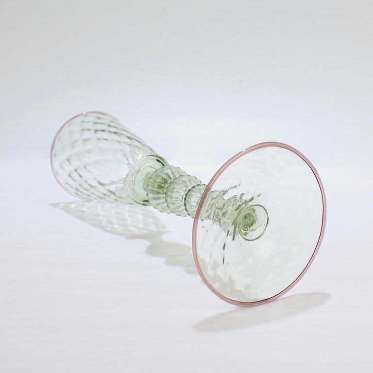 Large Signed Alan Goldfarb American Art Glass Venetian Style Glass ...