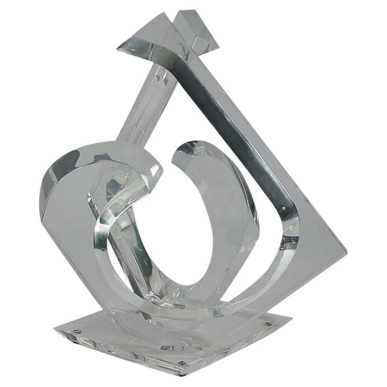 Large Signed Mid-Century Abstract Modern Table Sculpture by Van Teal in ...